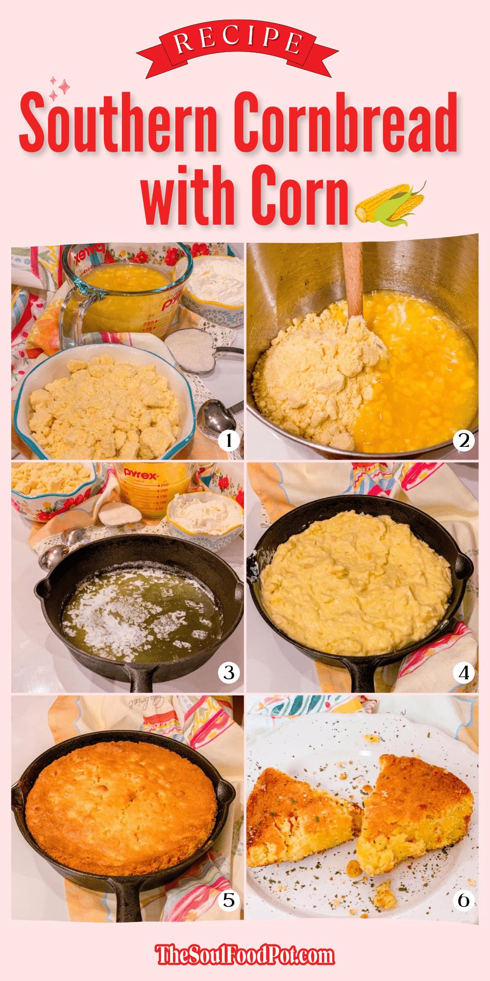 Cornbread Recipe With Corn Kernels - The Soul Food Pot