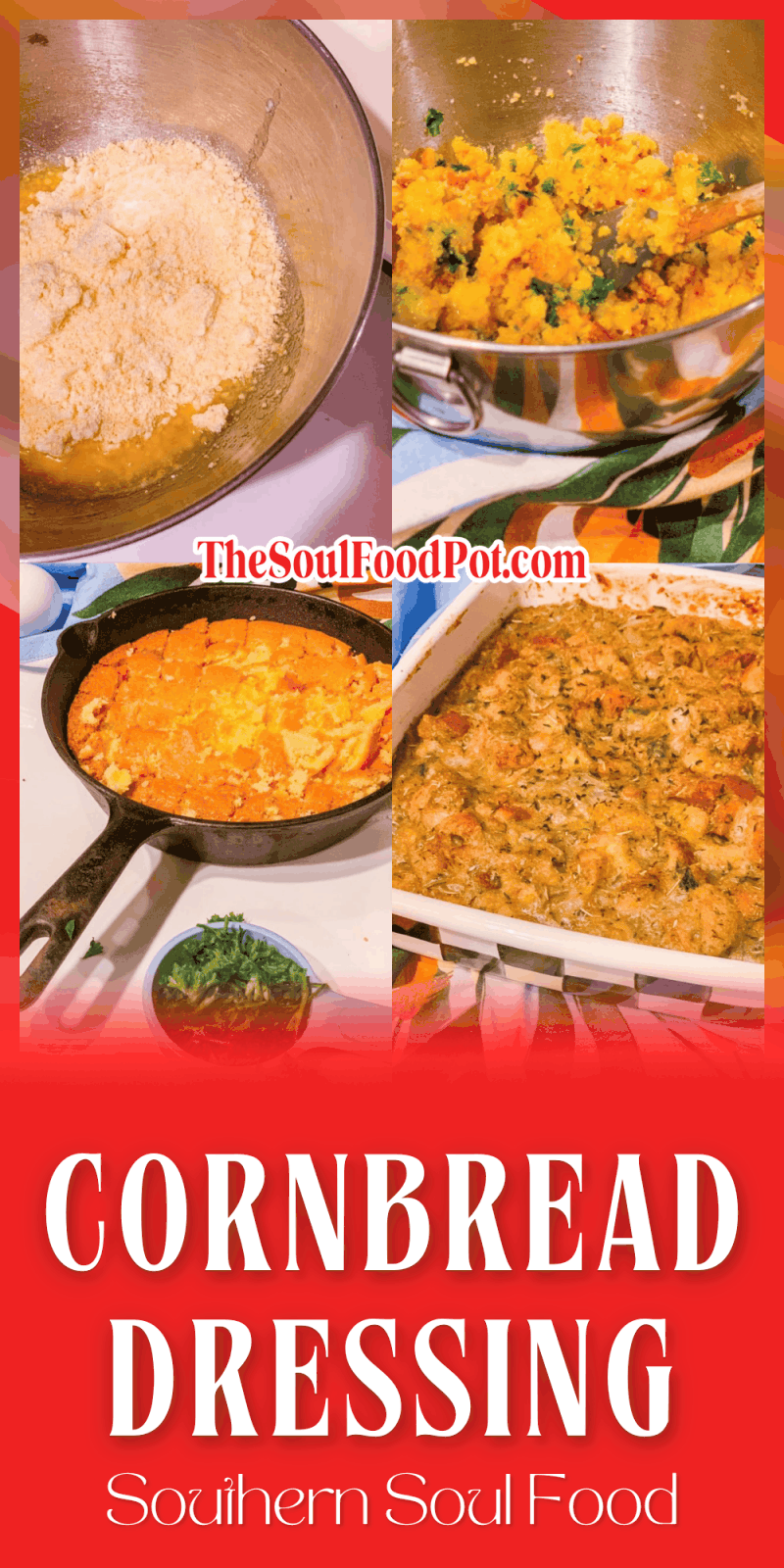 Black Folks Cornbread Dressing Recipe - The Soul Food Pot