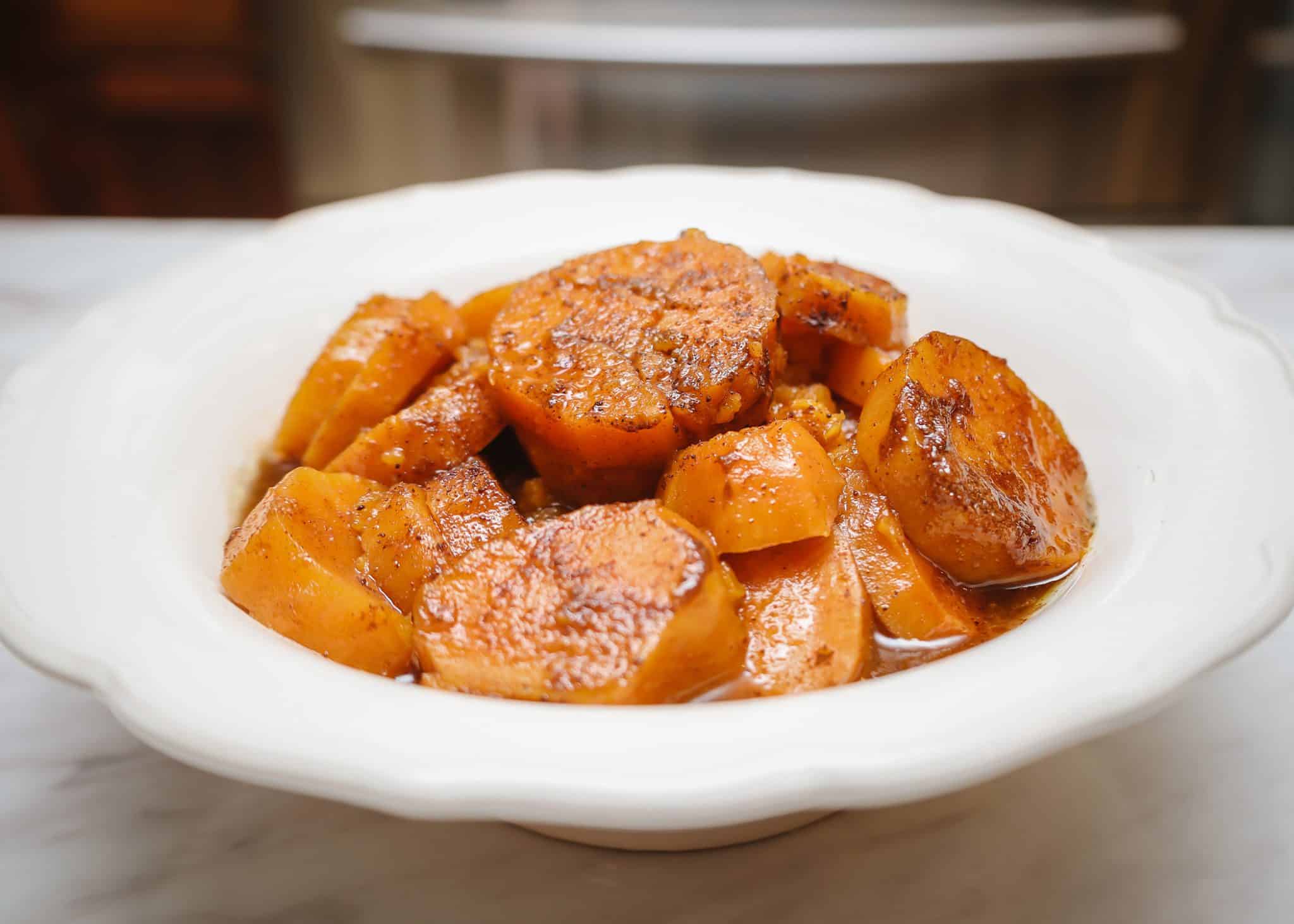 Black Folks Soul Food Candied Yams On The Stove - The Soul Food Pot