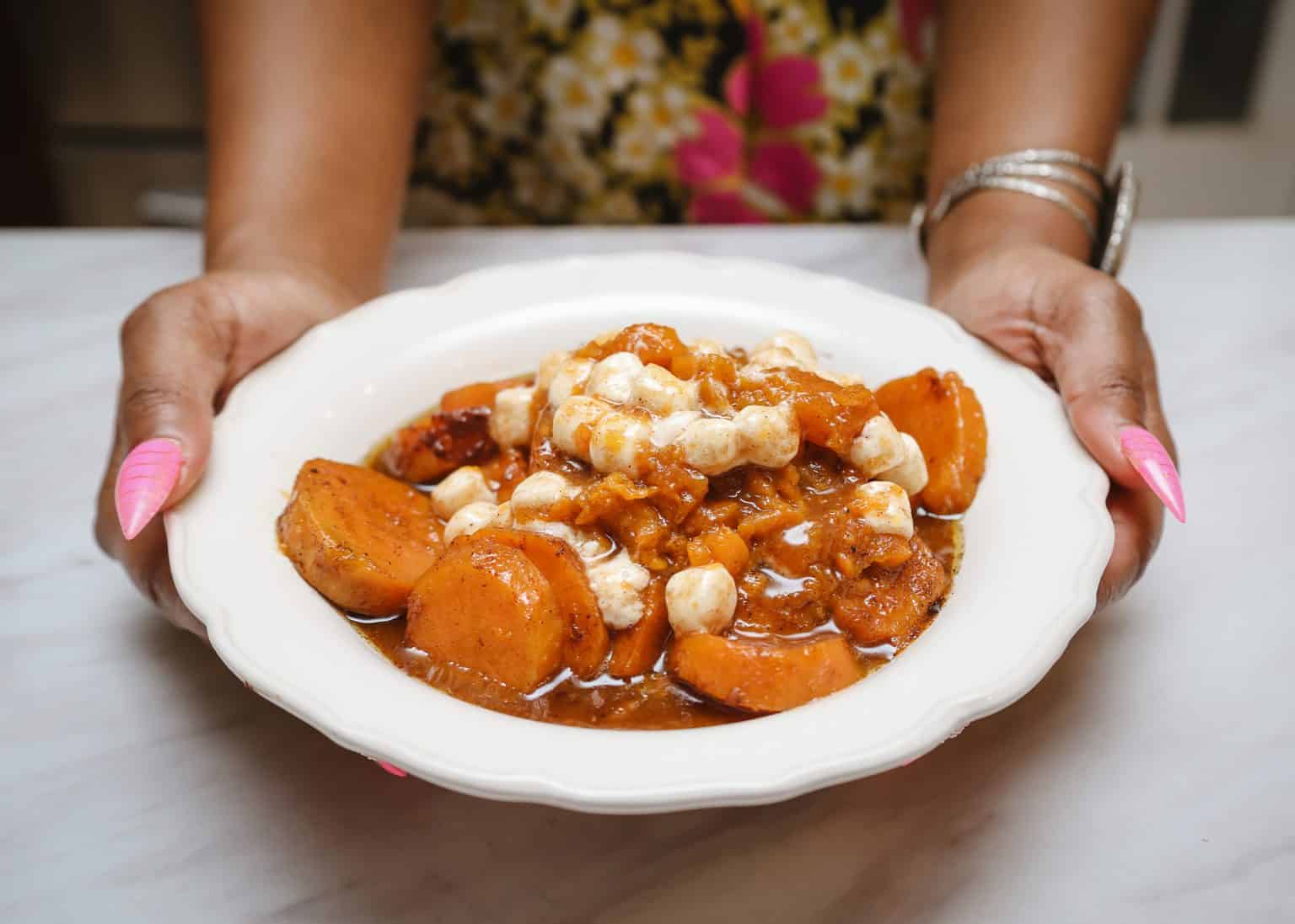 Black Folks Soul Food Candied Yams On The Stove - The Soul Food Pot
