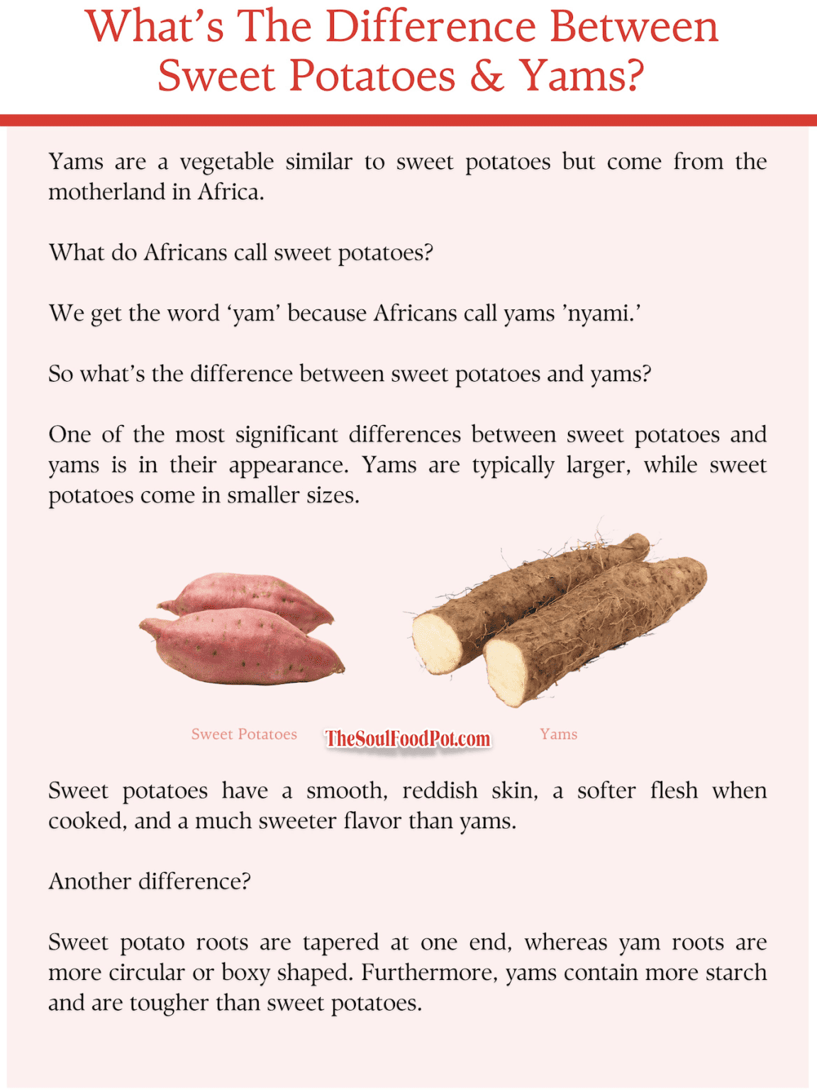 What's The Difference Between Sweet Potatoes And Yams? - The Soul Food Pot