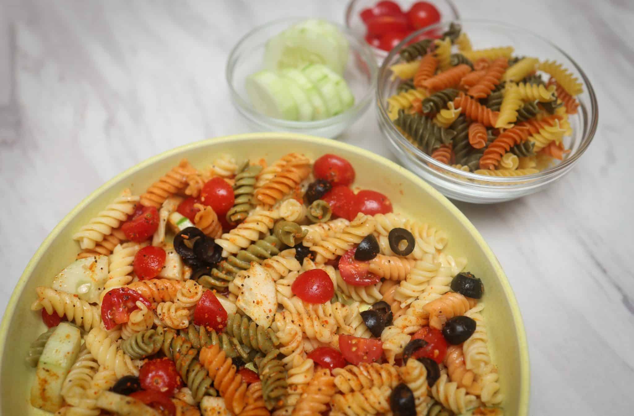 Black Southern Pasta Salad With Italian Dressing - The Soul Food Pot