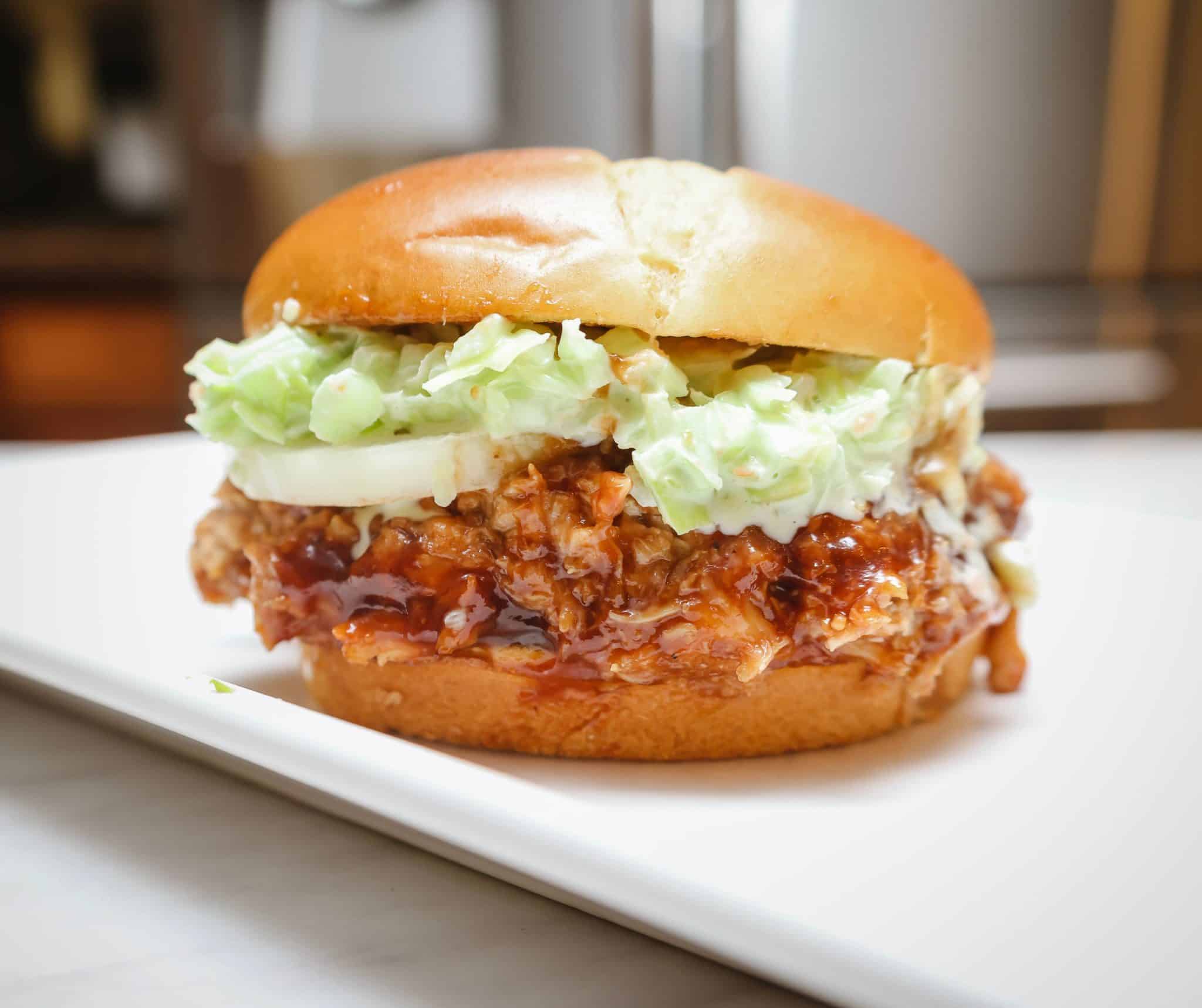 Southern Soul Food Pulled BBQ Chicken Sandwich - The Soul Food Pot